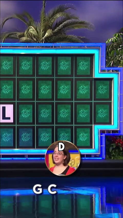Everything is on the line for Molly in the Wheel of Fortune bonus round