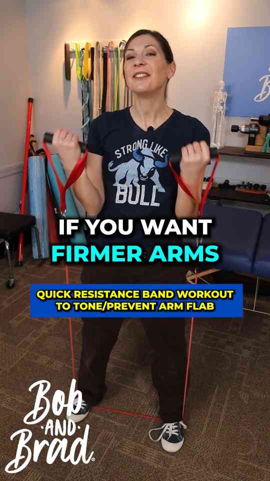 Quick resistance band arm workout to tone/prevent arm flab