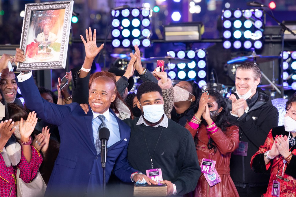 Eric Adams ends term as NYC mayor with Times Square New Year’s Eve ball ...
