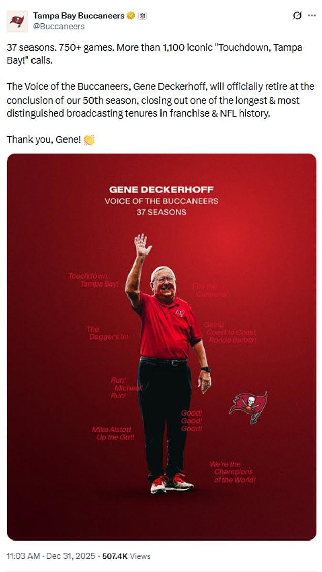 NFL fans left heartbroken as team's 'unmistakable voice' abruptly ...