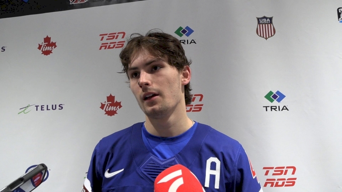 Teddy Stiga talks about scoring his first WJC goal since last year