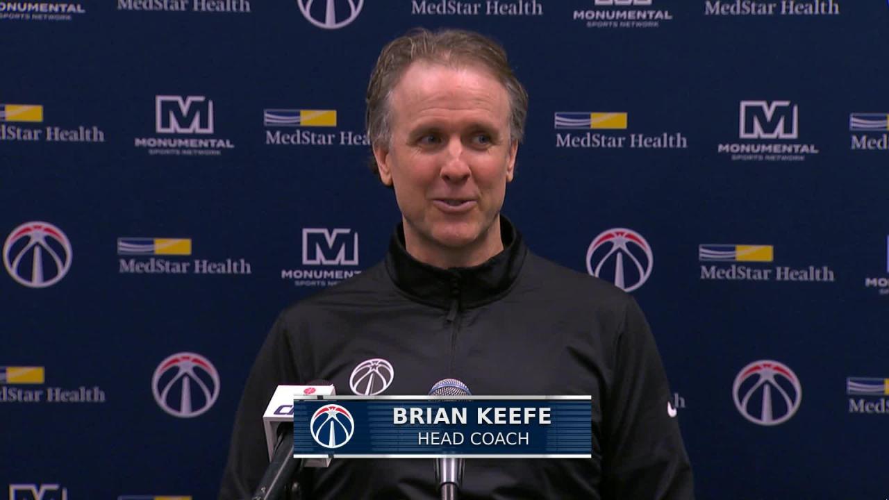 WAS 114, MIL 113: Wizards coach Brian Keefe postgame media availability