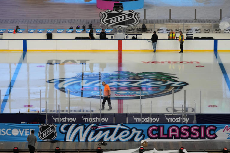 Outdoor hockey. In Miami. It's finally going to happen on Friday, when ...