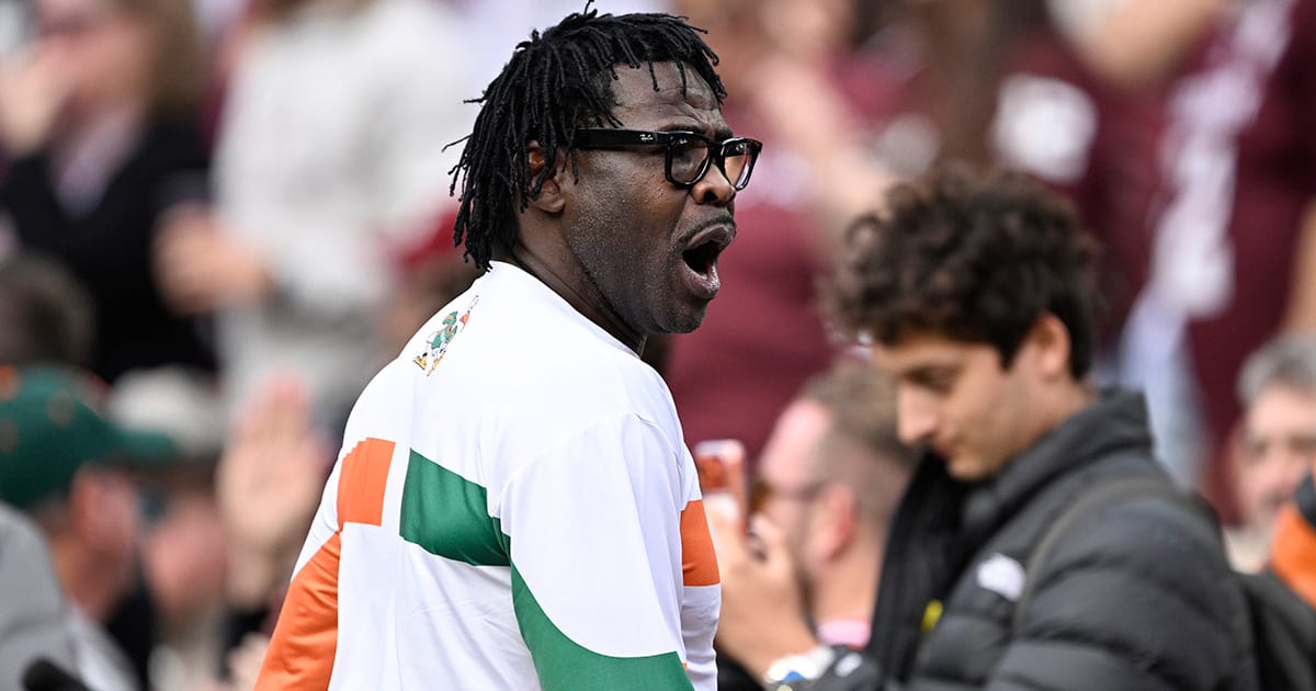 Michael Irvin celebrates Miami’s Cotton Bowl win over Ohio State in ...