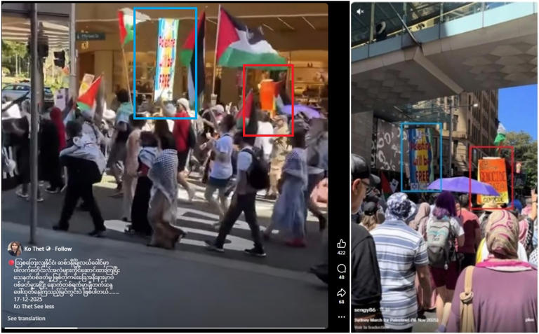 Video of pro-Palestinian march predates Bondi Beach attack