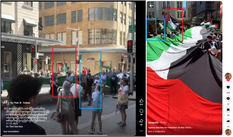 Video of pro-Palestinian march predates Bondi Beach attack
