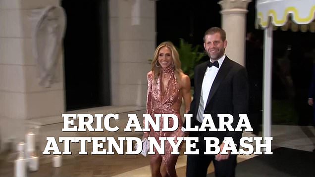 Eric and Lara Trump arrive at president's NYE bash in Florida
