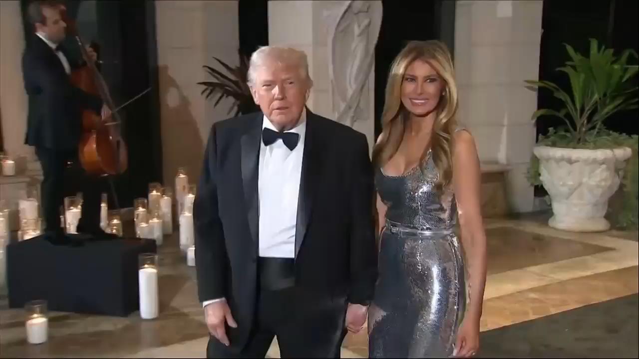 President Trump attends New Year's Eve party at Mar-a-Lago