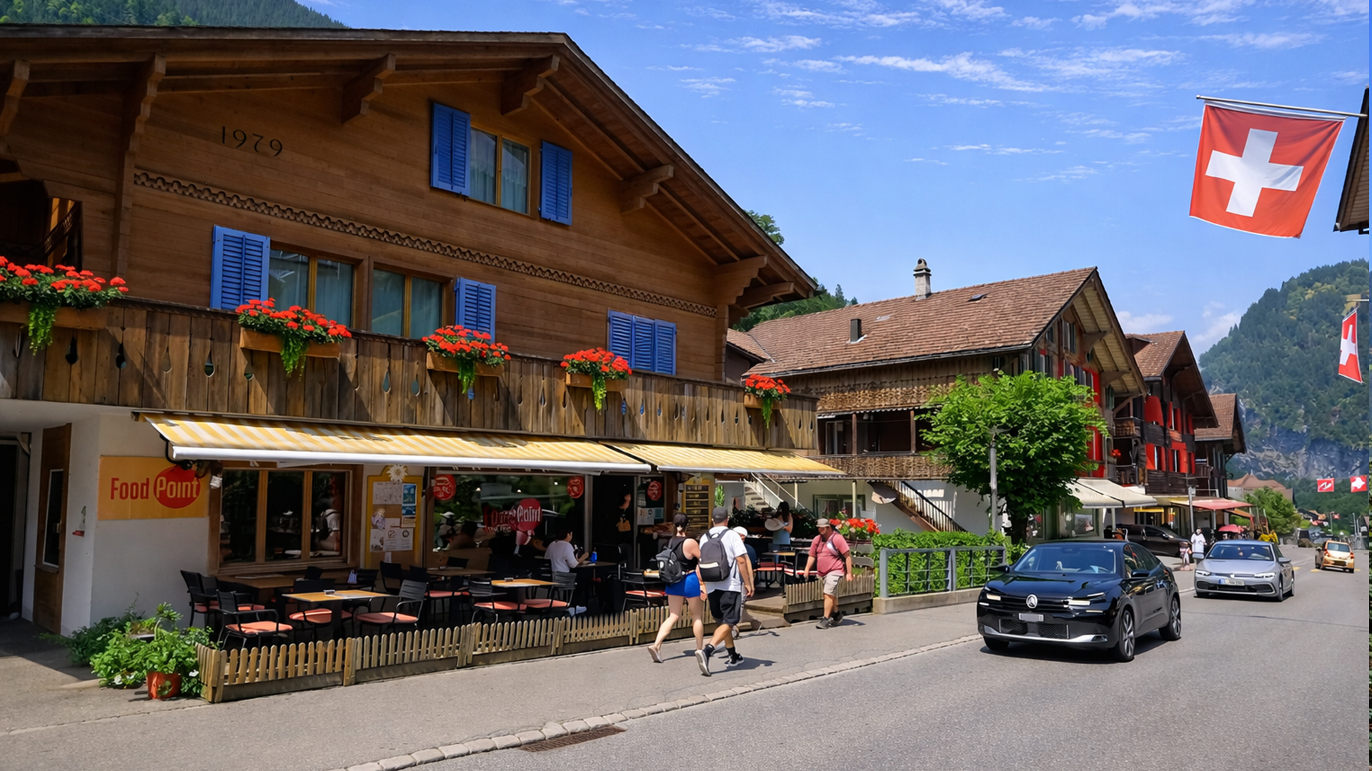 Summer walk through Lauterbrunnen Switzerland alpine valley (4K)