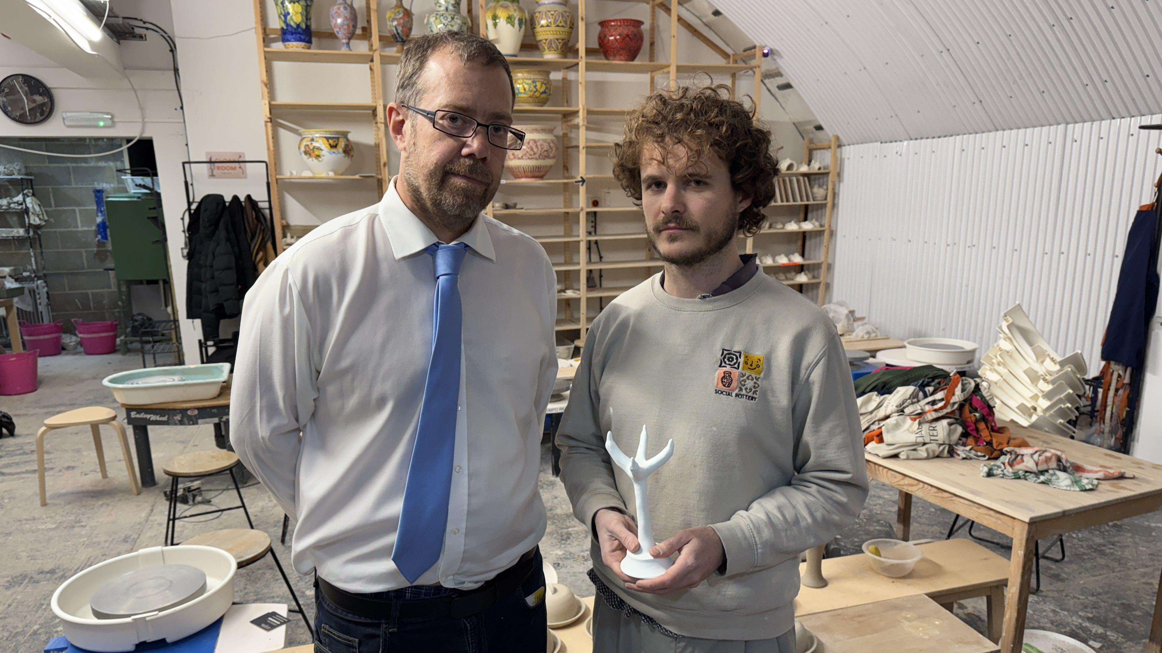 The man scrambling to find a spherical egg