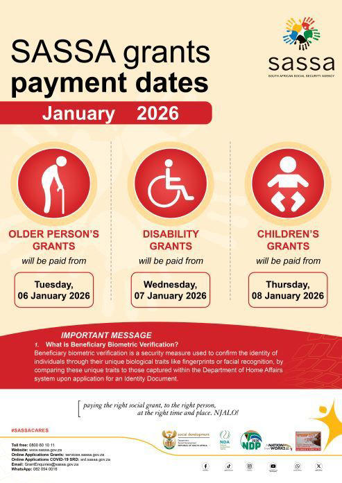 Latest update on SASSA old-age grants for January 2026