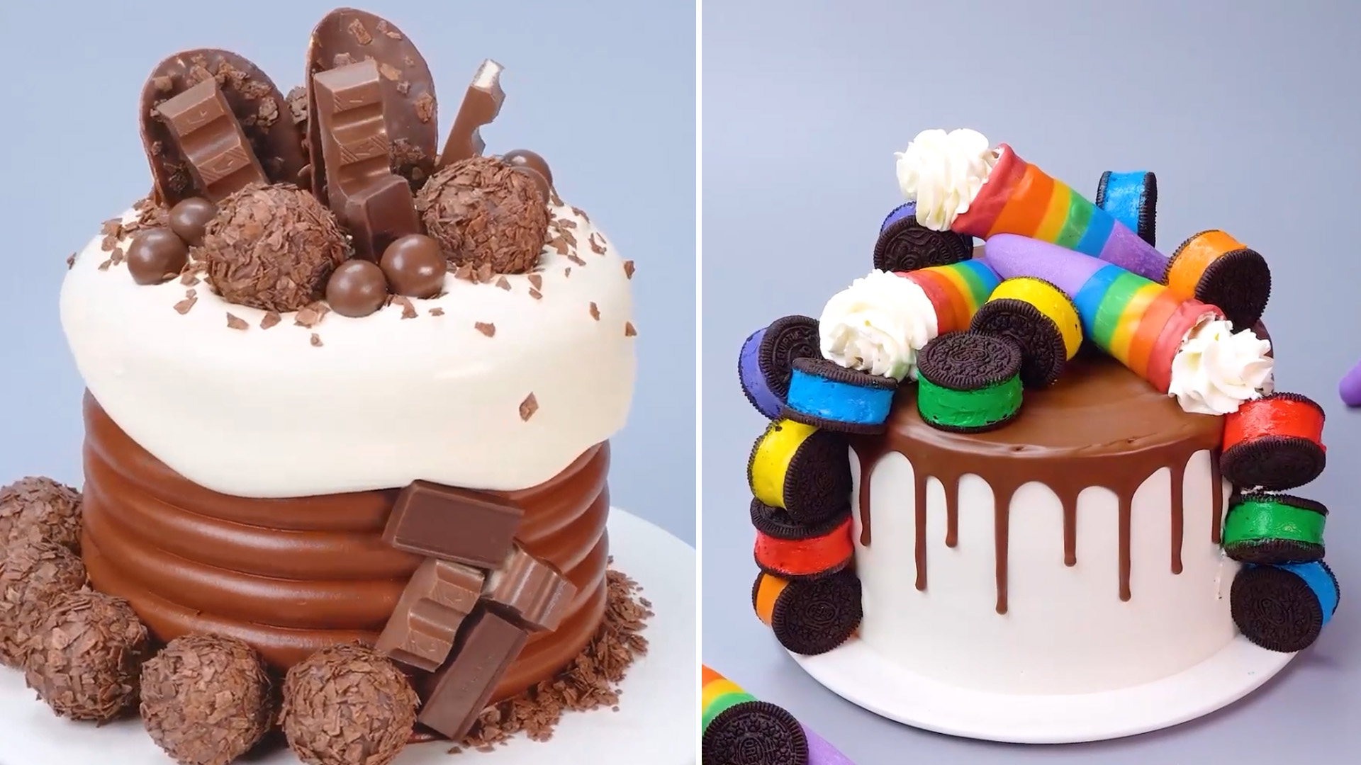 Minimalist cakes with bold decorations