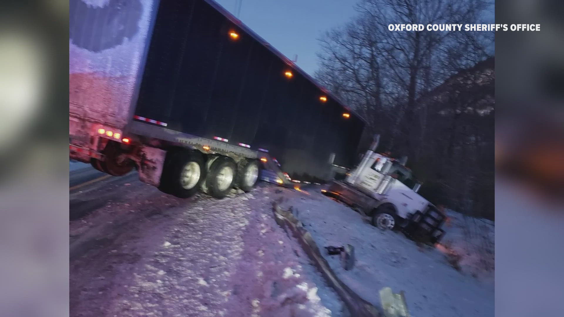 Driver crashes after losing control of tractor trailer in Gilead