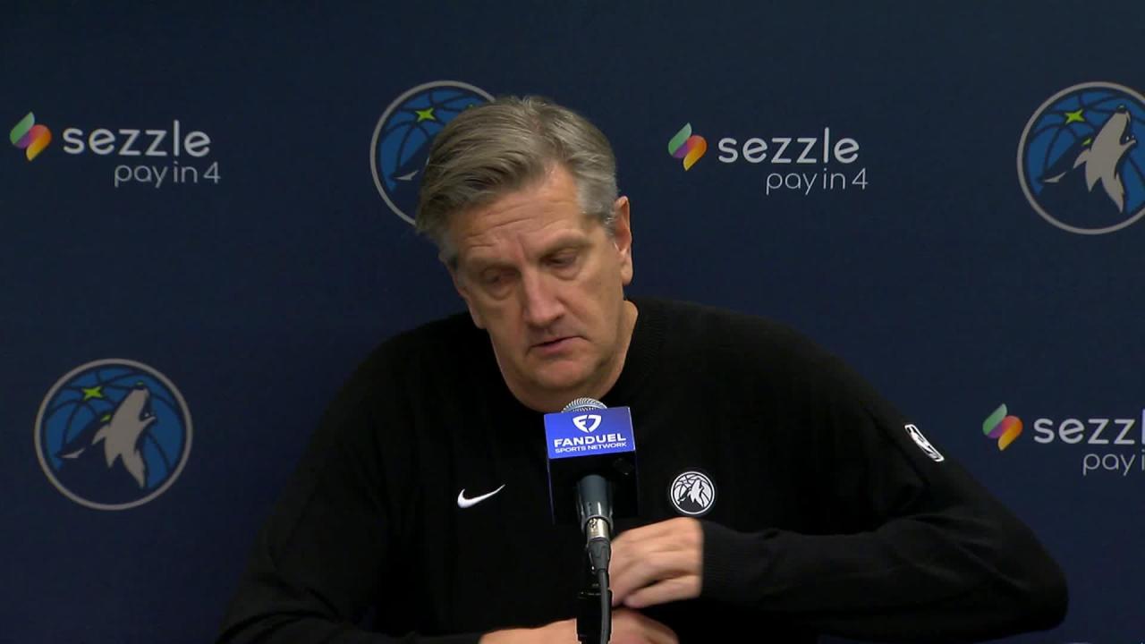 ATL 126, MIN 102: Timberwolves coach Chris Finch postgame media ...