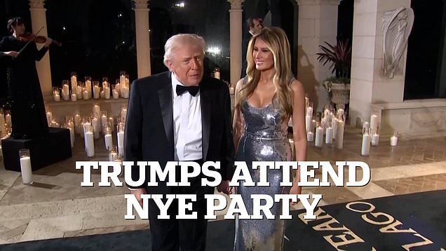 President Trump and Melania are glam as they arrive at NYE party