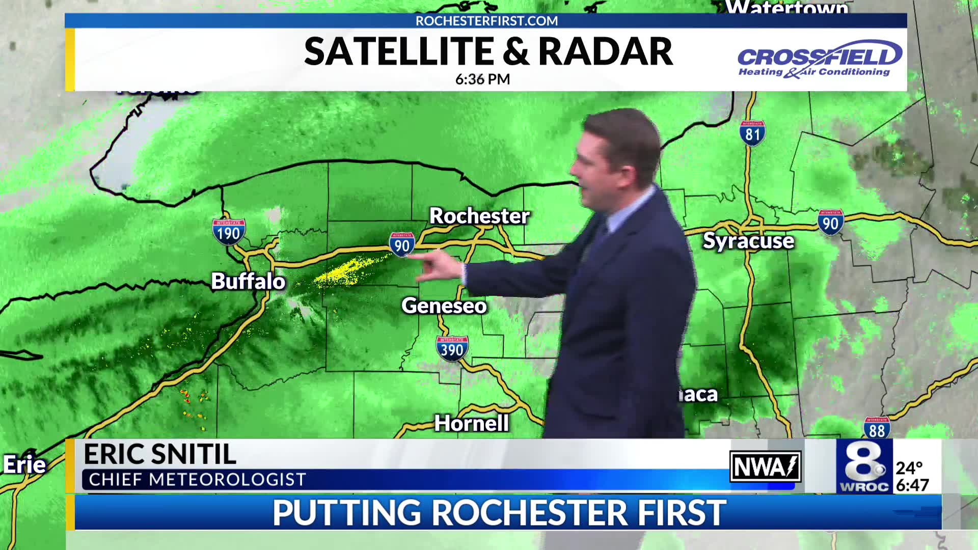 Rochester's Wednesday evening weather forecast