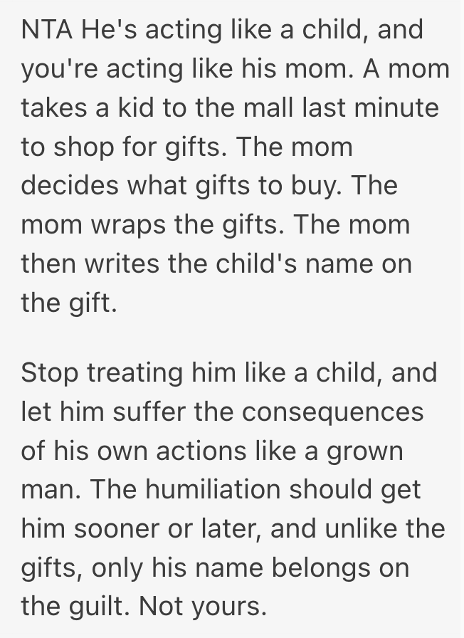 Wife bought every holiday gift alone for years, so she finally stopped ...