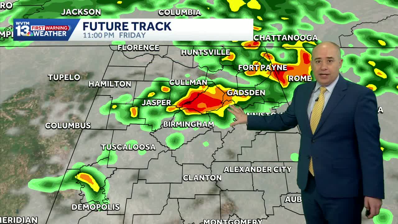 Tracking rain for Friday in Alabama's weather forecast, big warm up ...