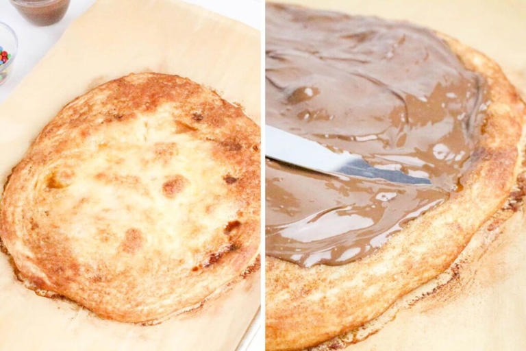 Nutella dessert pizza