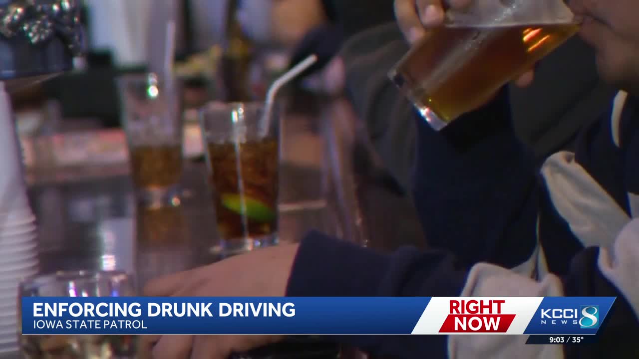 Iowa State Patrol warns against drunk driving on New Year's Eve