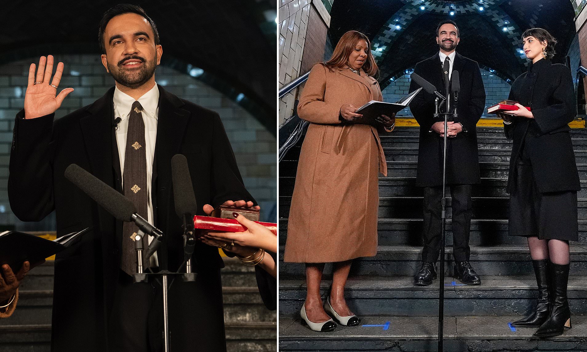 Zohran Mamdani takes oath on the Quran as he's sworn in as New York ...
