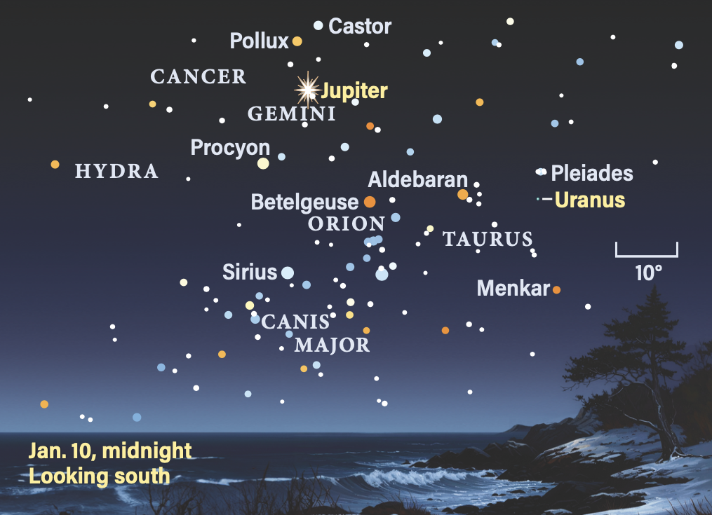 The sky today on Saturday, January 10: Jupiter reaches opposition