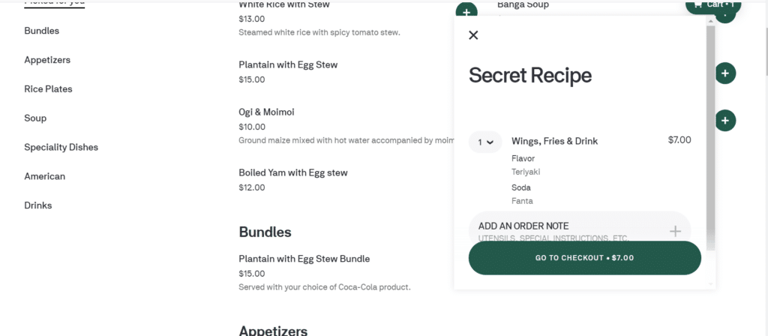 Secret recipe menu with prices [updated 2026]