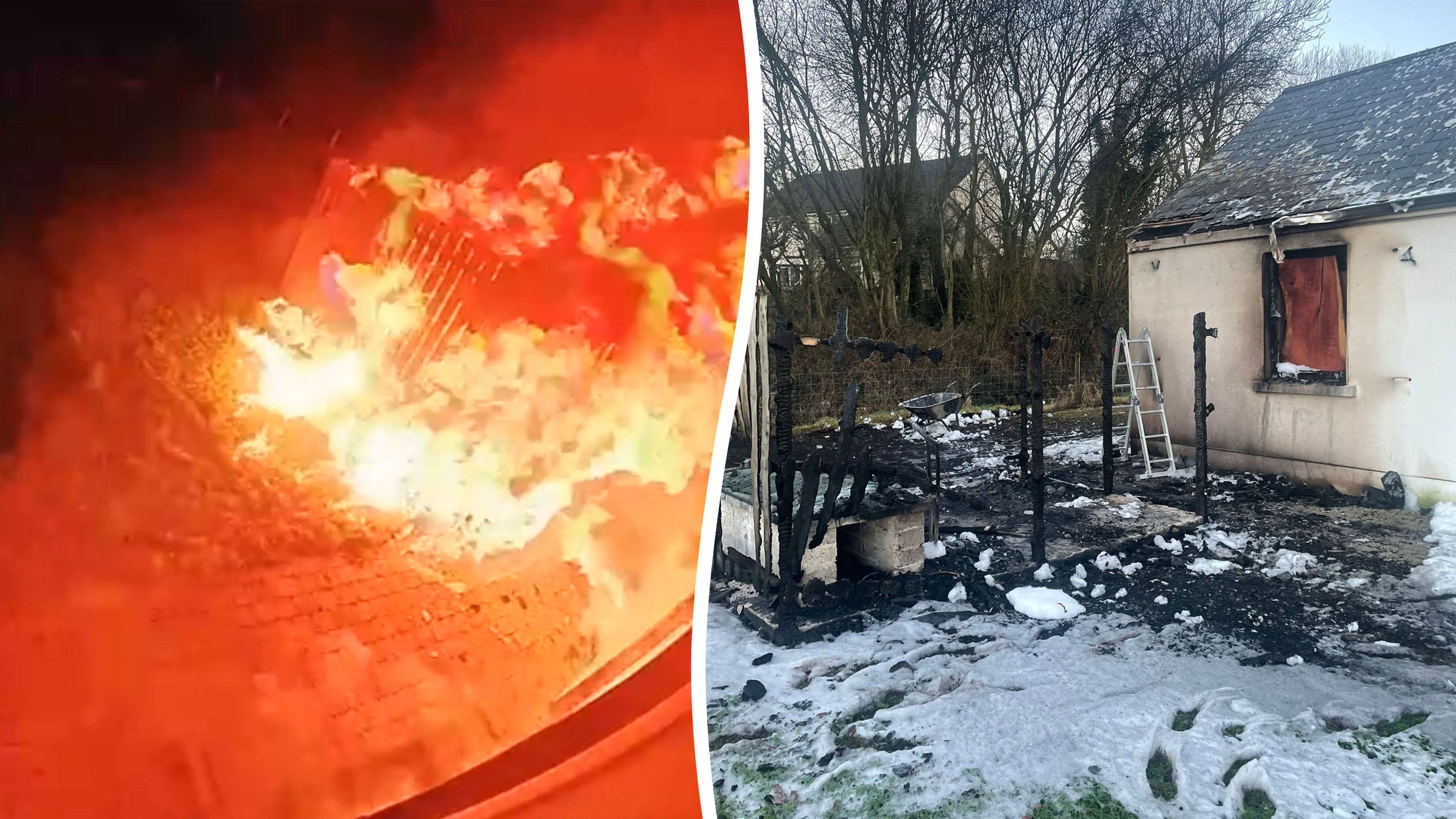 Massive house blaze sparked by cold ashes in bin igniting 110 gallon ...