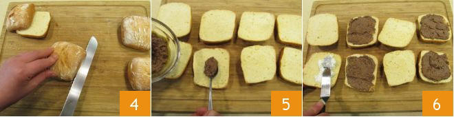 Spicy sandwich with tuna, goat cheese, and olive pesto