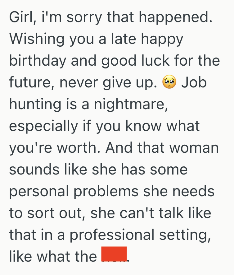 Woman got rudely rejected for a job during a final interview on her ...