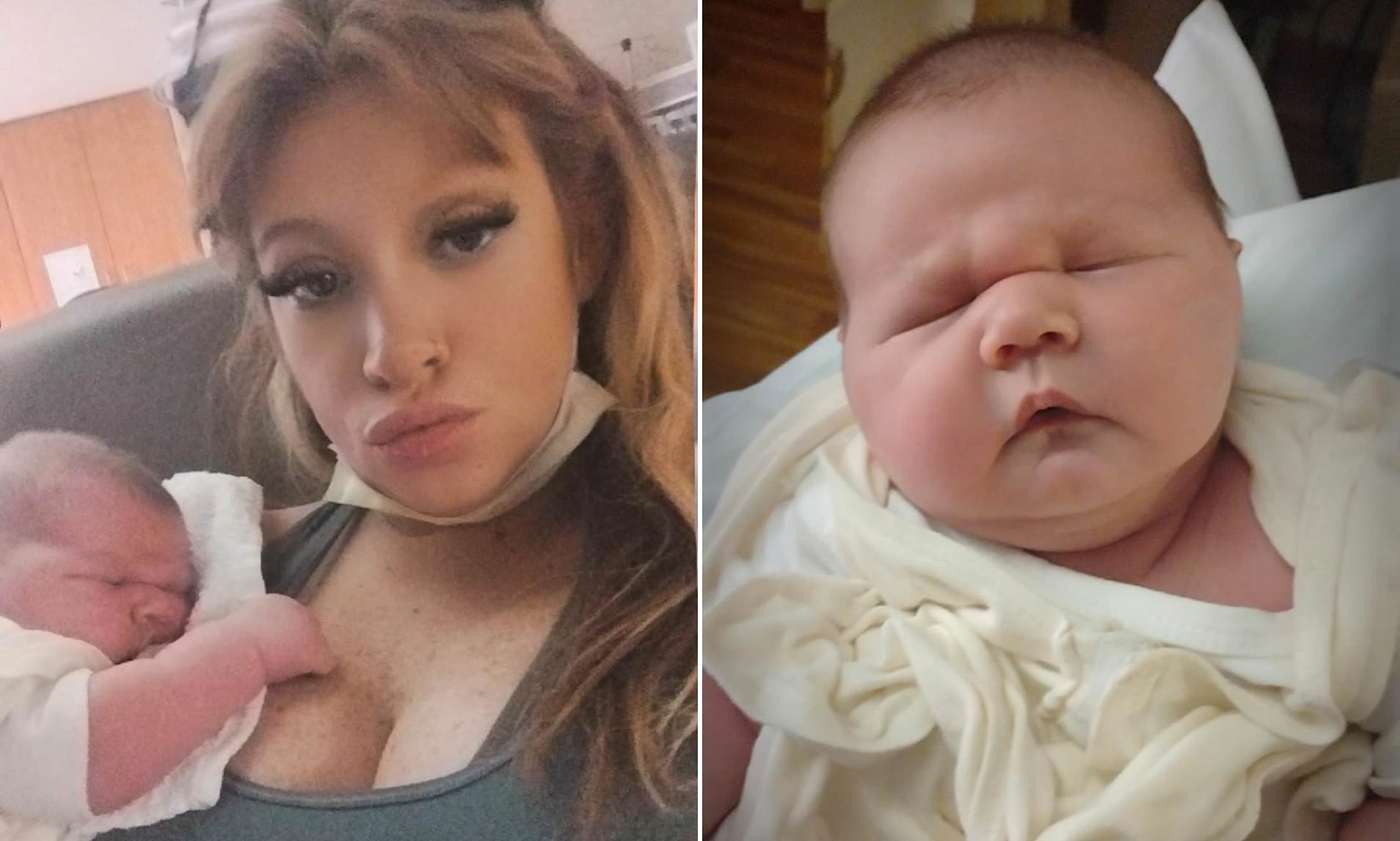 Shock as mother delivers giant 'bowling ball' baby the same size as a ...