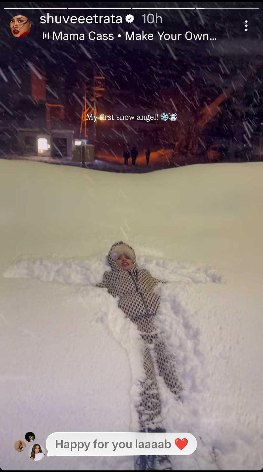 Shuvee Etrata shares her enchanting first snow moments