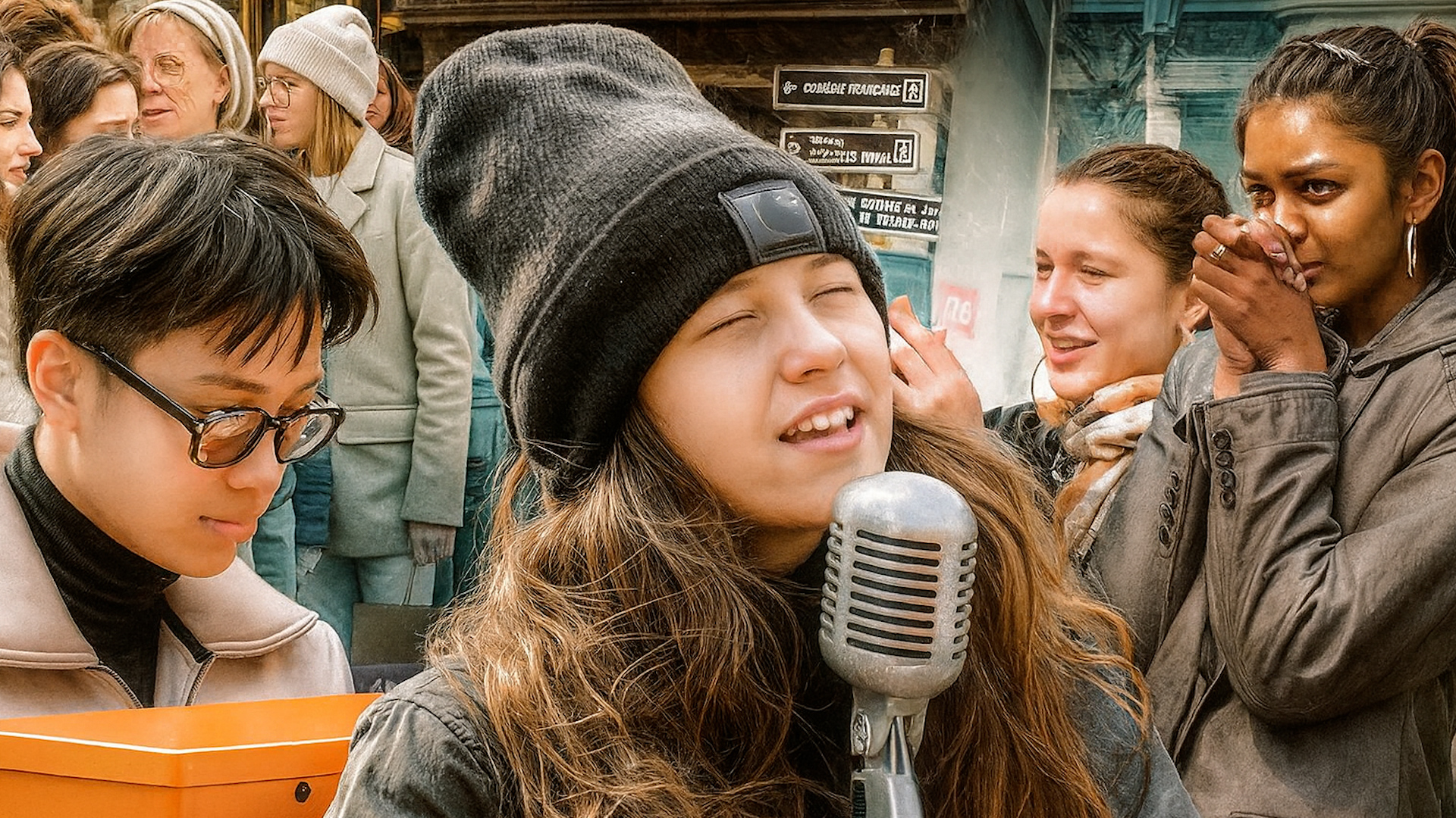 Live cover of Drivers License by 11-year-old in public