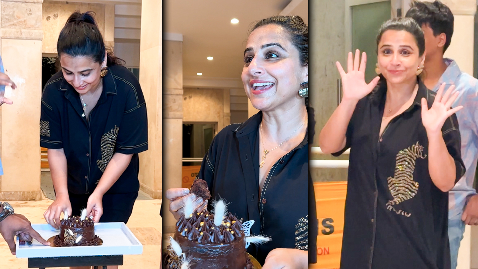 Parineeta girl Vidya Balan celebrates her 47th b'day with paps! Cake ...