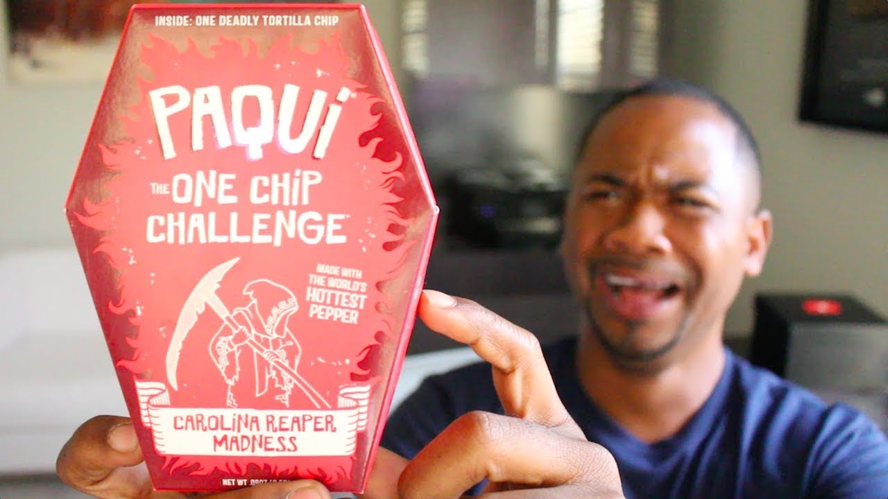 Trying the hottest chip in the world | Paqui One Chip Challenge