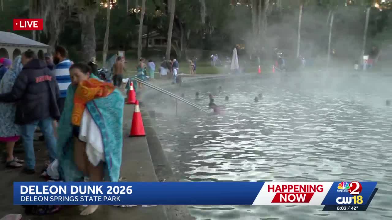 Deleon Dunk 2026 | People are jumping into 72-degree spring water on ...