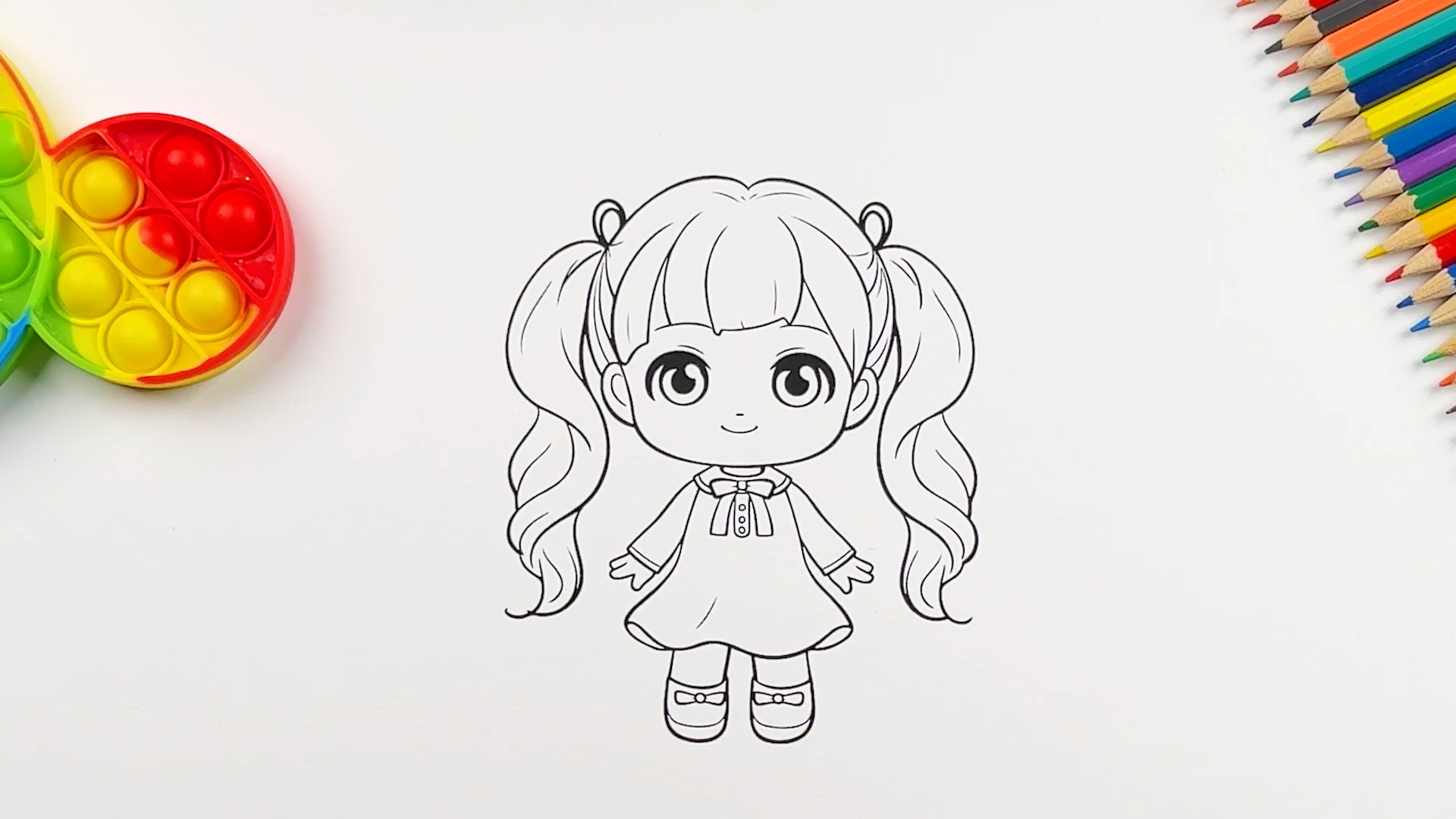 Learn Colors through Girl Painting