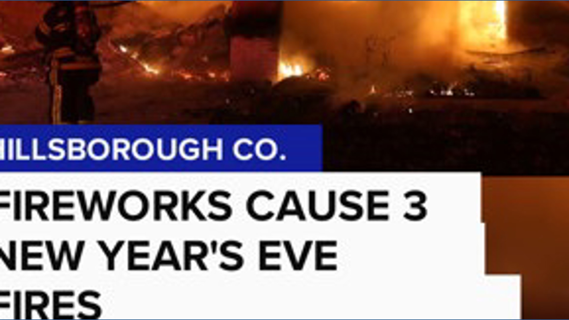 HCFR: Fireworks caused 3 of 4 NYE fires