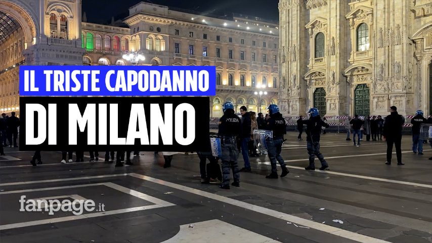 Il triste capodanno di Milano: piazza Duomo deserta già poco dopo la ...