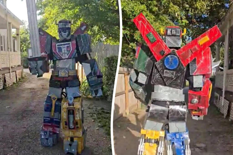 Man spent eight months building epic 7ft Voltron costume from foam