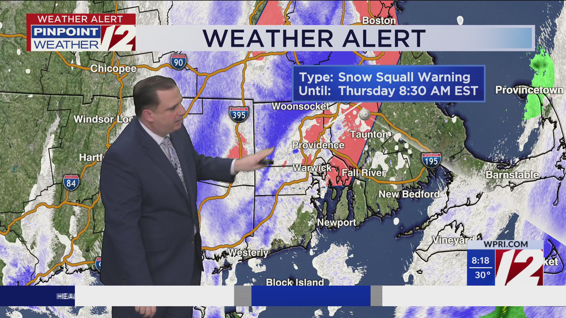 WPRI 12 weather forecast for 1/1/2026: Snow squalls this morning ...