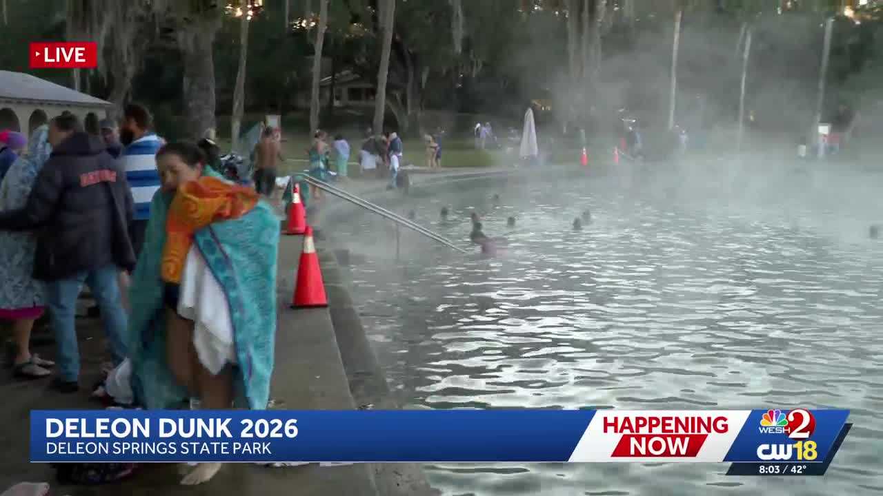 Deleon Dunk 2026 | People are jumping into 72-degree spring water on ...