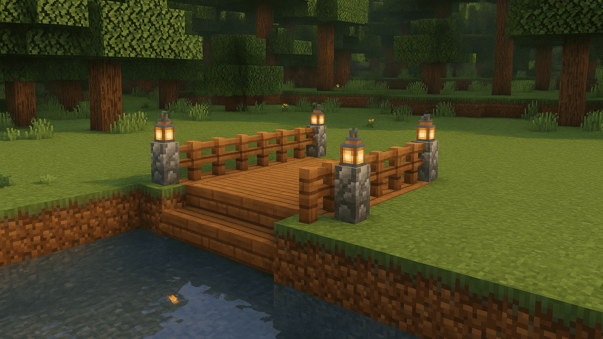 How to build a secret bridge in Minecraft