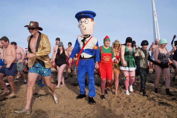 In photos: Brave swimmers take part in Southend RNLI's New Year Day Dip