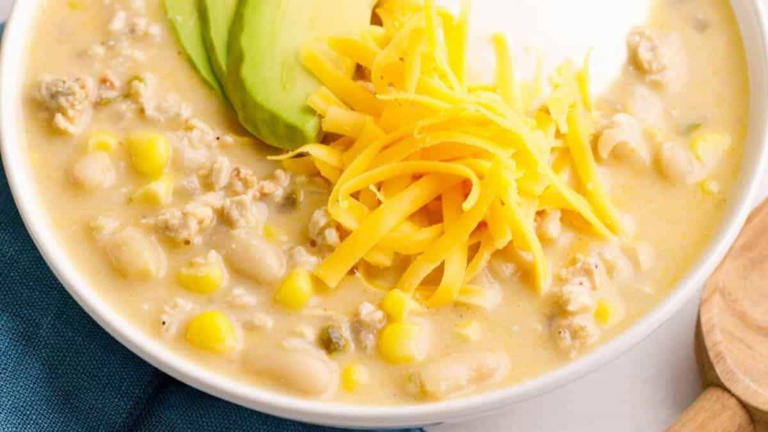 This light and creamy chicken chili is pure comfort in a bowl