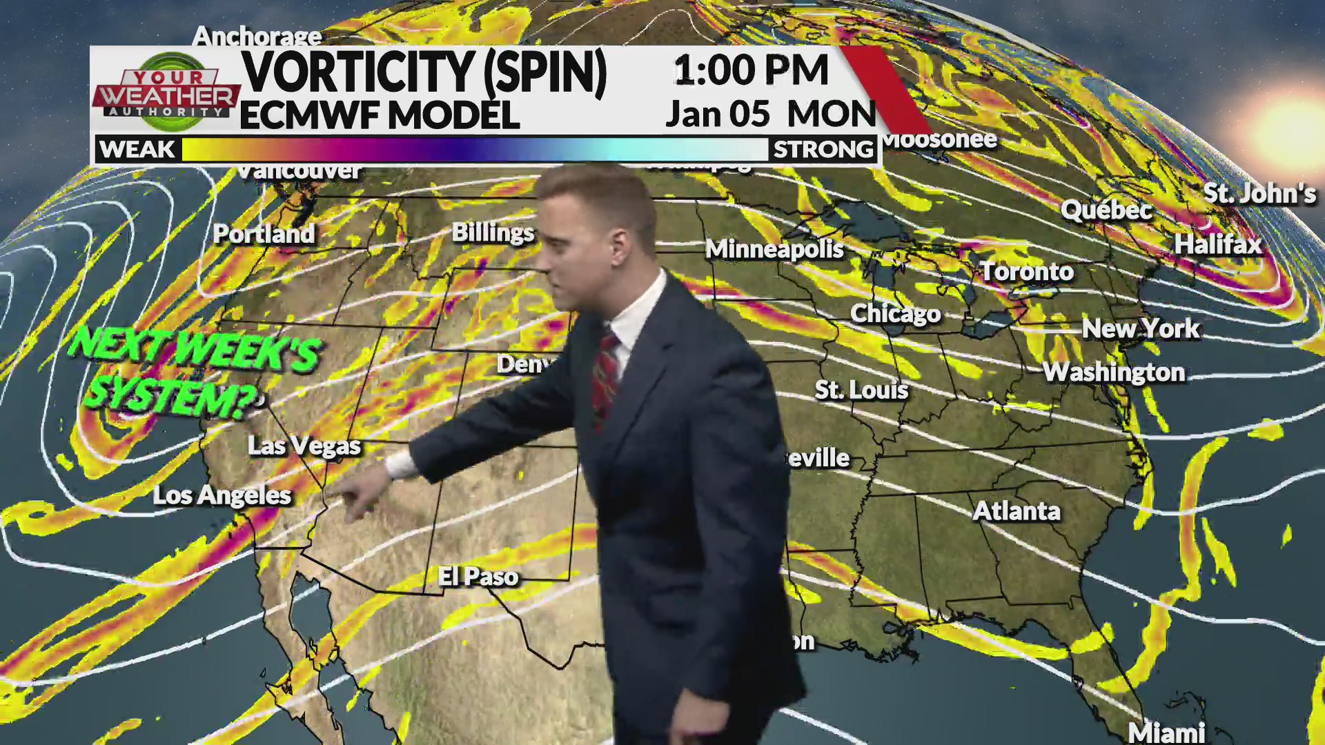 Thursday, January 1 morning forecast - 7 a.m.