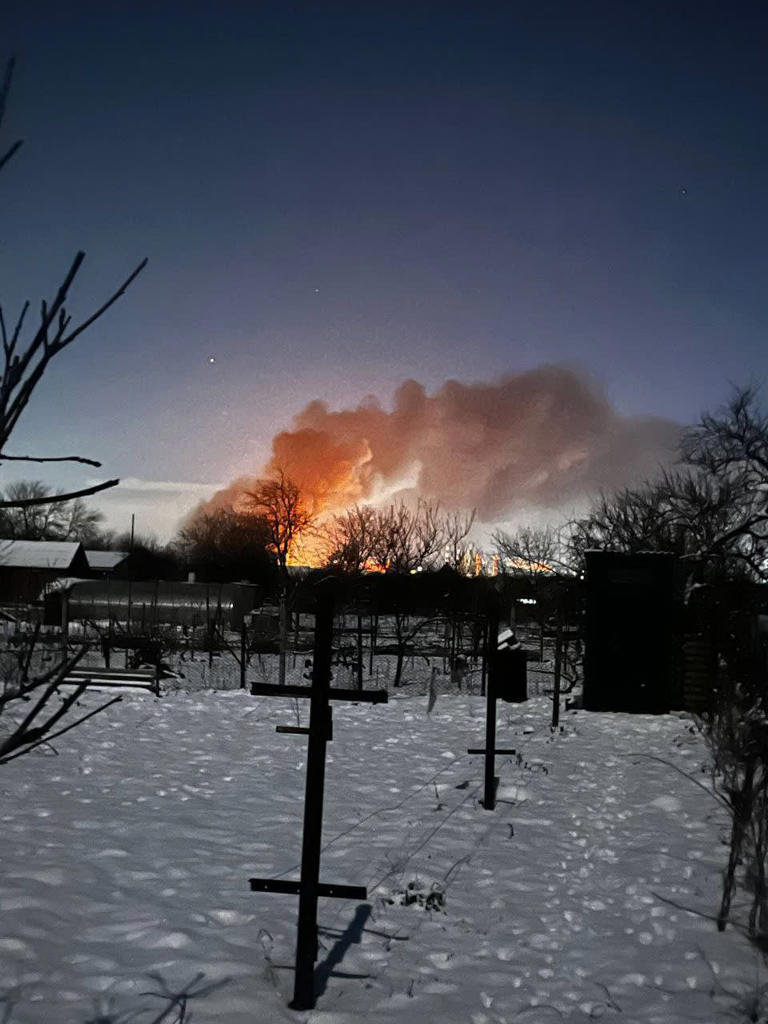 Russians welcome new year under drone strikes: oil depots on fire in ...