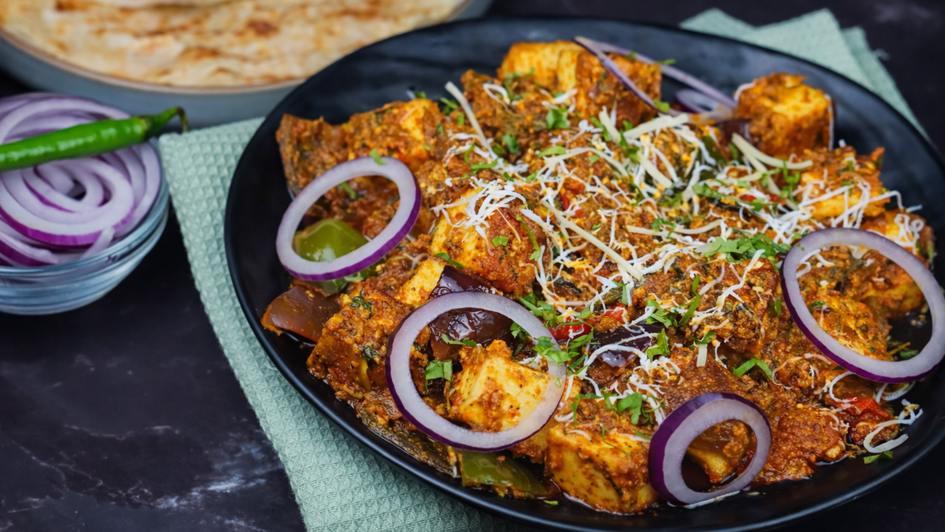 Street style paneer tawa masala