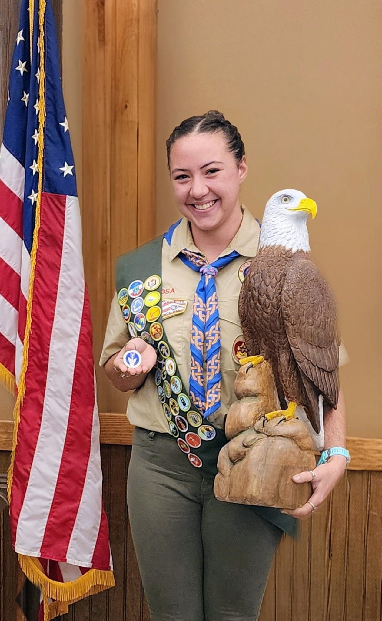 In less than 2 years, she became Delmarva's 26th female Eagle Scout