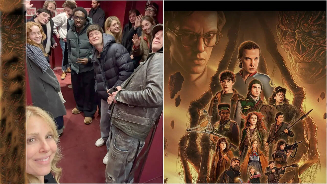 The cast of Stranger Things reunites for a final viewing of the series ...